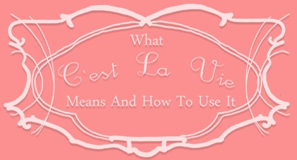 What C'est La Vie Means and How to Use it [Complete Guide]